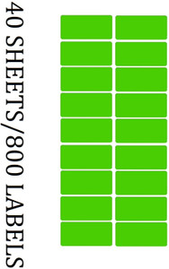 CLAPPERZZ Solid color fluorescent green Sticker labels Green Self ...