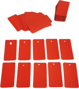 90 Degree Plastic PVC Card Label Tag for Clothing Jewellery With Hole ...