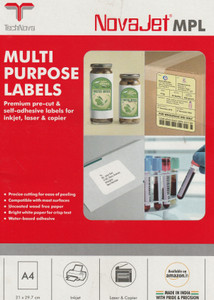 technova Novajet 24L Self Adhesive Sticker Labels Water Based Adhesive ...
