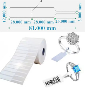 BURMAN 81mm x 12mm Plain White Barcode Stickers (Polyester) – 3500 ...
