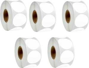 True-Ally 2 inch Chromo Round Circle Dot Barcode Label 1000/Roll - Self ...