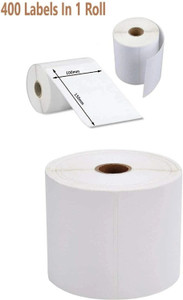 GOBS Direct Thermal Shipping 400 Labels Printer Sticker Roll (White, 4 ...