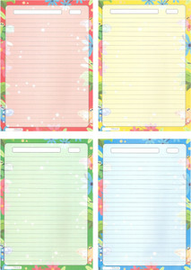 Flipkart.com | JHINTEMETIC Design - 018 Pack of 40 One Side Ruled ...