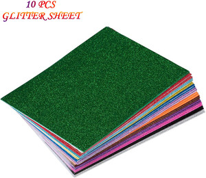 Flipkart.com | Poktum Glitter Color Full A4 Sheets Non Ruled A4 0 gsm ...