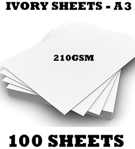 Flipkart.com | SKYGOLD 210GSM A3 SIZE UNRULED WHITE IVORY SHEETS PACK ...