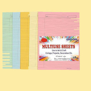 Flipkart.com | Freedy A4 Size one Side Ruled coloured Sheet Project ...