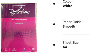 Flipkart.com | reflection 70 GSM UNRULED A4 70 gsm A4 paper - A4 paper