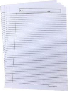 Flipkart.com | Eclet A4 Size One Side Ruled white Sheet (Pack of 100 ...