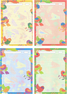 Flipkart.com | JHINTEMETIC Design - 017 Pack of 40 One Side Ruled ...