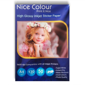 Flipkart.com | Nice Colour High Glossy Inkjet Sticker Paper 130gsm ...