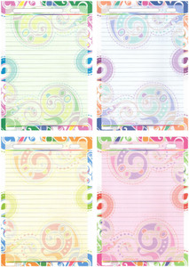 Flipkart.com | JHINTEMETIC Design - 008 Pack of 40 One Side Ruled ...