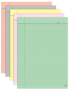 Flipkart.com | Eclet A4 Size Both Side Ruled colour Sheet (Pack of 100 ...