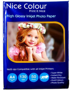 Flipkart.com | Nice Colour Premium A4 Inkjet Photo Paper (130GSM) High ...