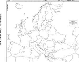 Flipkart.com | akanksha's Political Map of Europe (50 Sheets) Blank A4 ...