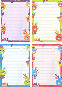 Flipkart.com | JHINTEMETIC Design - 025 Pack of 40 One Side Ruled ...