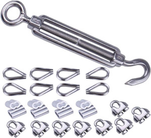 DIY Crafts Cable Railing Kit Hook & Eye Turnbuckle Wire Rope Tension ...