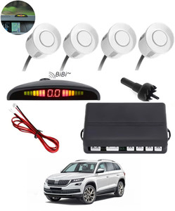 ABJD 4 White Parking Sensors Compact Screen Distance Display with Sound ...