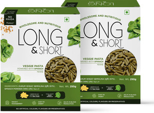 Long&Short Veggie -Penne Pasta|Spinach Pasta|Pack of 2,500g Penne Pasta ...