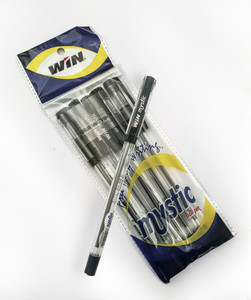 Win Mystic Ball Pens | 60 Pcs Black Ink | Comfortable Elasto Grip ...