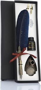JANCOM Duck Dip Feather Pen Set Calligraphy Pen Set Writing Quill Ink ...