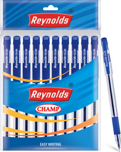Reynolds CHAMP BALL PEN SET (10 BLUE PENS) Ball Pen - Buy Reynolds ...