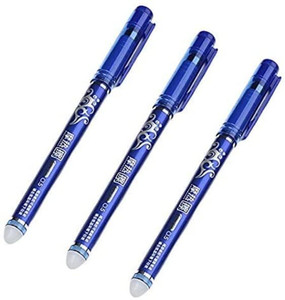 fixer Blue Ink Erasable with attached Magic Wipe Eraser [0.35mm] Gel ...
