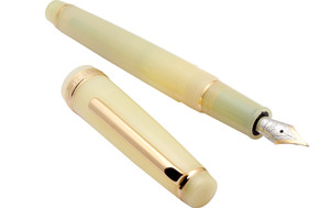 Ledos Jinhao 82 Translucent Pearl White Acrylic Fine Nib Golden Trims ...