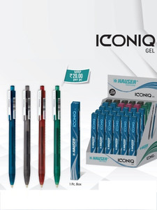HAUSER ICONIQ GEL 12 Blue + 5 Black + 2 Red + 1 Green Gel Pen - Buy ...