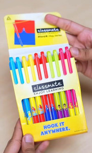 Classmate HOOK BALL PEN | PLAY SERIES | HOOK IT ANYWHERE| 10 PENS | INK ...