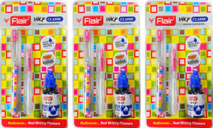 FLAIR Inky Series Classic Liquid Ink Fountain Pen Blister Pack | Easy ...