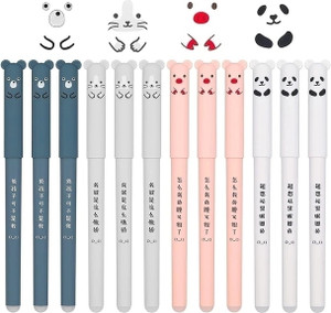HARDSOSH'S COUTURE 0.5Mm Erasable Gel pen Cute Animal Panda Bear Pig ...