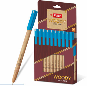 FLAIR Woody Ball Pen Pack of 10 Pens Blue Ink Ball Pen - Buy FLAIR ...