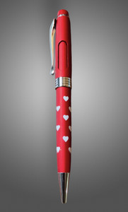 mizi Love Heart Red Metal Body Pen Ball Pen - Buy mizi Love Heart Red ...