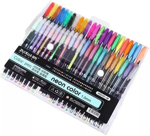 fixer Mandala Art Pens for Kids Neon Colored For Doodling, Drawing Gel ...
