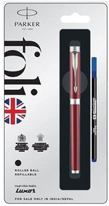 PARKER Folio Standard Chrome Trim Roller Ball Pen - Buy PARKER Folio ...