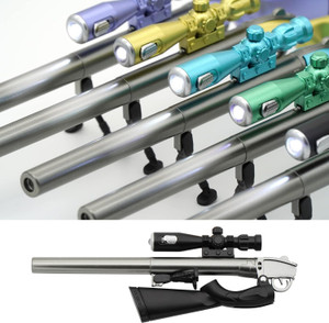 SAH Interesting Sniper Gun Pens Gun Shape LED Light Gel Ink Multi ...
