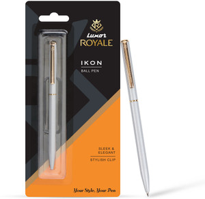 LUXOR Royale Ikon Shiny Silver Body Gold Trim Ball Pen - Buy LUXOR ...