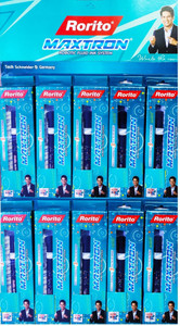 Rorito Maxtron BLACK Gel Pen 10 With1 First Click Writing Pad (10 ...