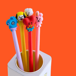 PARIVRIT 5 Bts Cartoon Character Kpop Pens With Topper For Kids Gel Pen ...