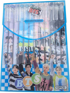 AAHANSTATIONERS SUPER BTS THEME ERASEABLE GEL PEN WITH MAGIC WIPE ...