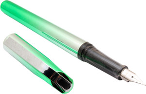 Ledos Yiren 100 Dual Tone Silver & Green With Metal Clip Fountain Pen ...