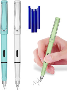 Harinder 2 Pc Fountain Pen Ink Pen with 4 Cartridge Refills - Gift Set ...
