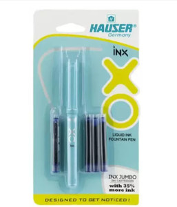 HAUSER 1 Hauser Xo liquid pen, 3 jumbo inx ink cartridges and 1 ...