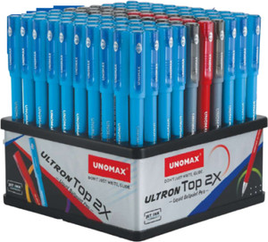 UNOMAX Ultron Top 2X with Jet Ink Technology (100pcs Stand- 70 Blue, 24 ...