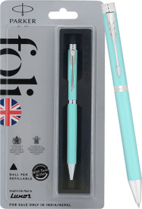 PARKER Folio Standard Chrome Trim |Sea Green Body Colour | Ball Pen ...