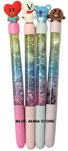 KLASSYWORLD BTS Glitter Water Pen Set of 4 For School College Office ...