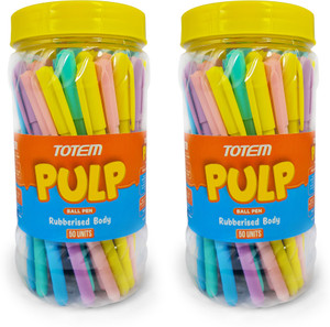 TOTEM Pulp 100 Pens (90 Blue & 10 Black) | 0.7 mm Tip | Fragrance Ink ...