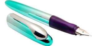 Ledos Yiren 363A Dual Tone Silver & Teal Blue Fountain Pen - Buy Ledos ...