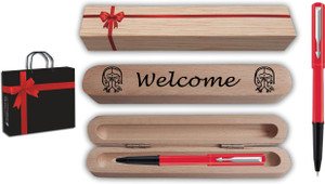PARKER Beta Neo Red Ball pen with Welcome Gift Box and Bag Pen Gift Set ...