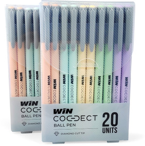 Win Connect 40 Blue Pens | Fast Writing | Multicolor Body | School ...